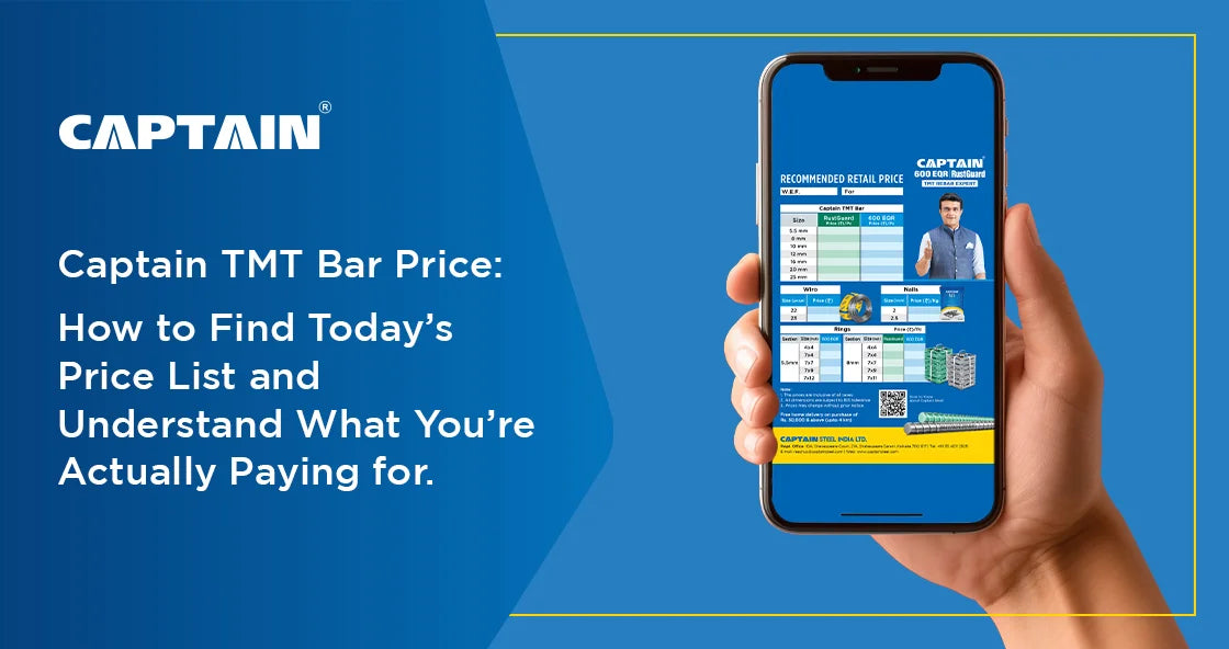 Captain TMT Bar Price List Today: State-Wise Rates & Guide – Captain Steel